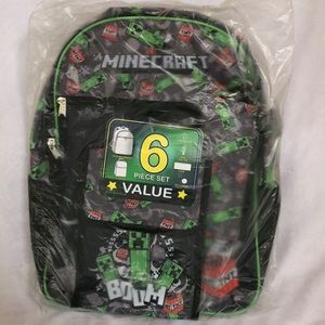 Bioworld | Accessories | 6pc Minecraft Backpack And Lunch Set | Poshmark